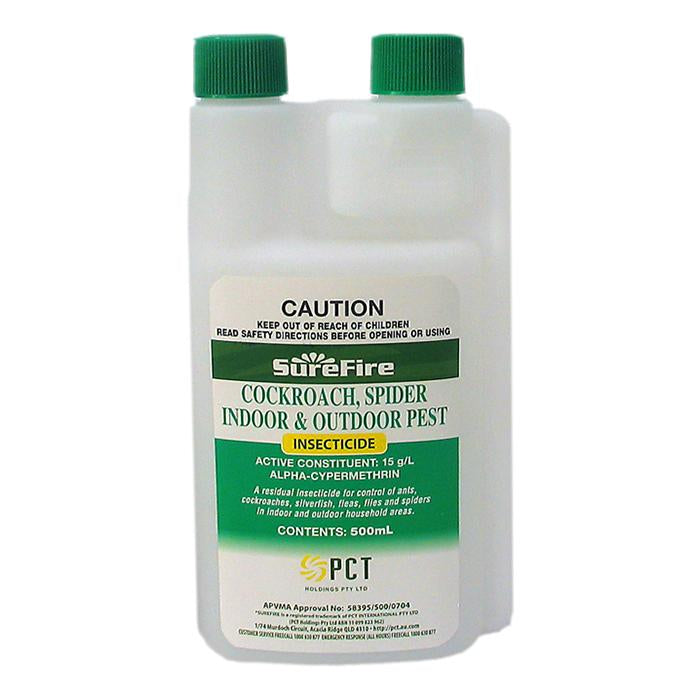 Surefire Cockroach, Spider Indoor & Outdoor Pest Concentrate 500mL ...